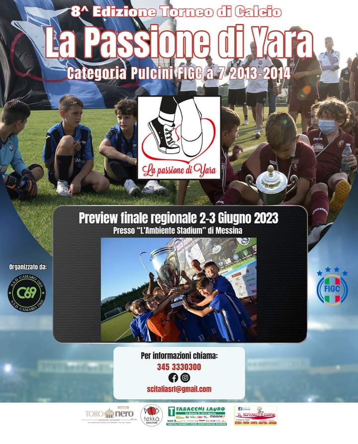 CALCIO a7 - Torneo "La Passione di Yara" , 2 e 3 giugno a l'ambiente ...